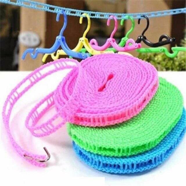 HYKX Retractable Nylon Clothesline Cloth Line String Rope | Shopee ...