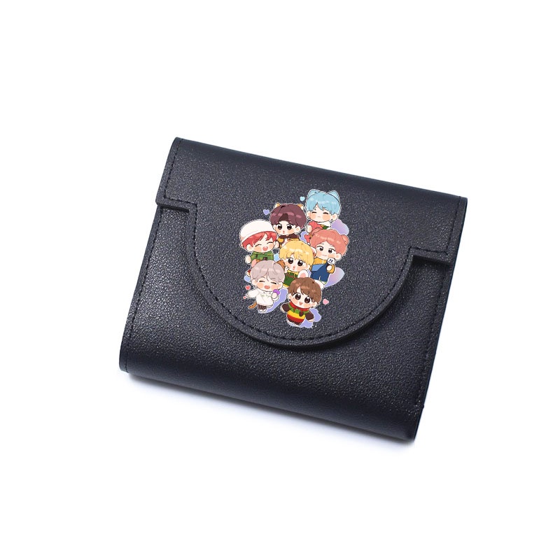 Korean BTS Wallet for Woman Cute Wallet for Men Short Wallet Card ...