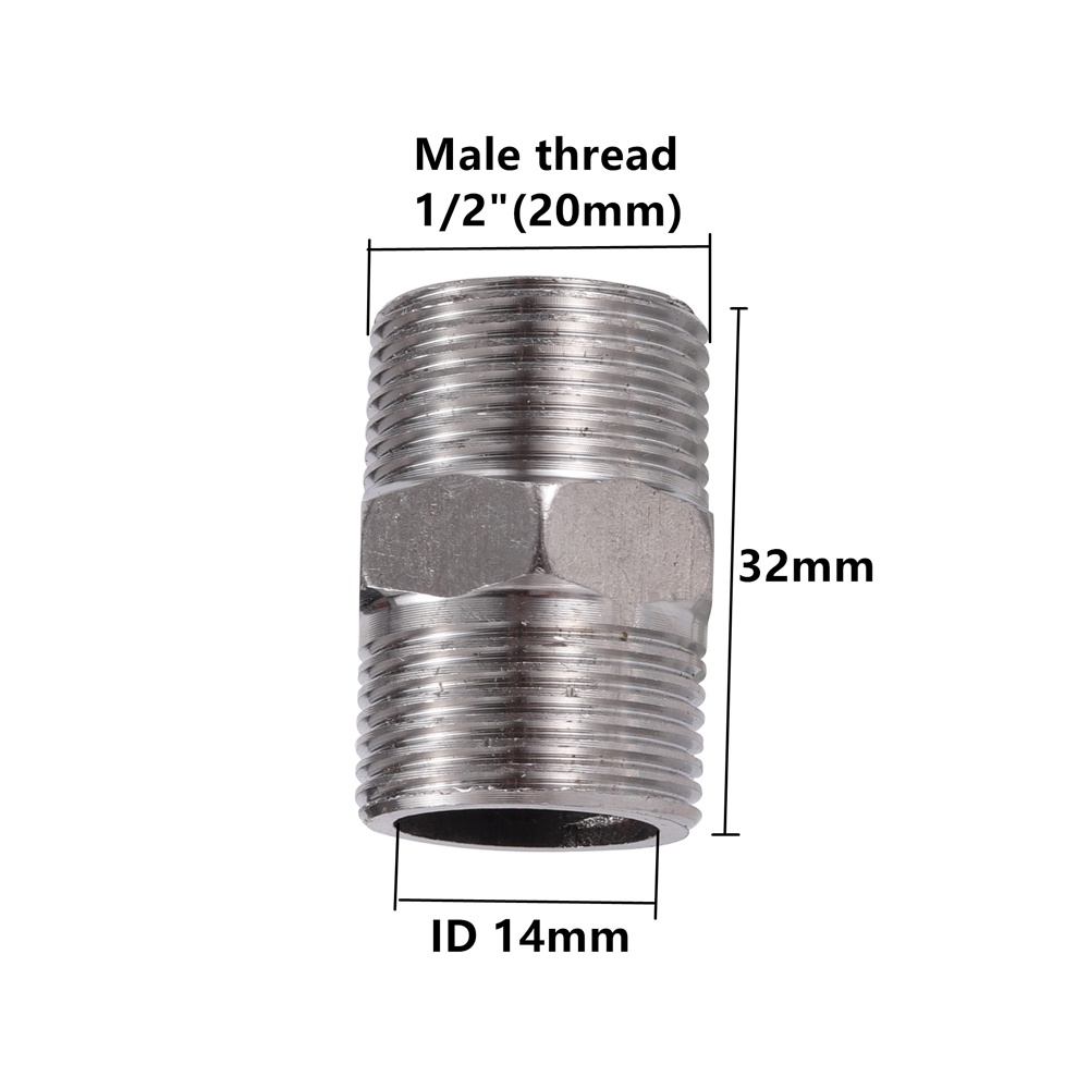 304 Stainless Steel 1/2 Inch 3/4 Inch Male Thread Connector Garden ...