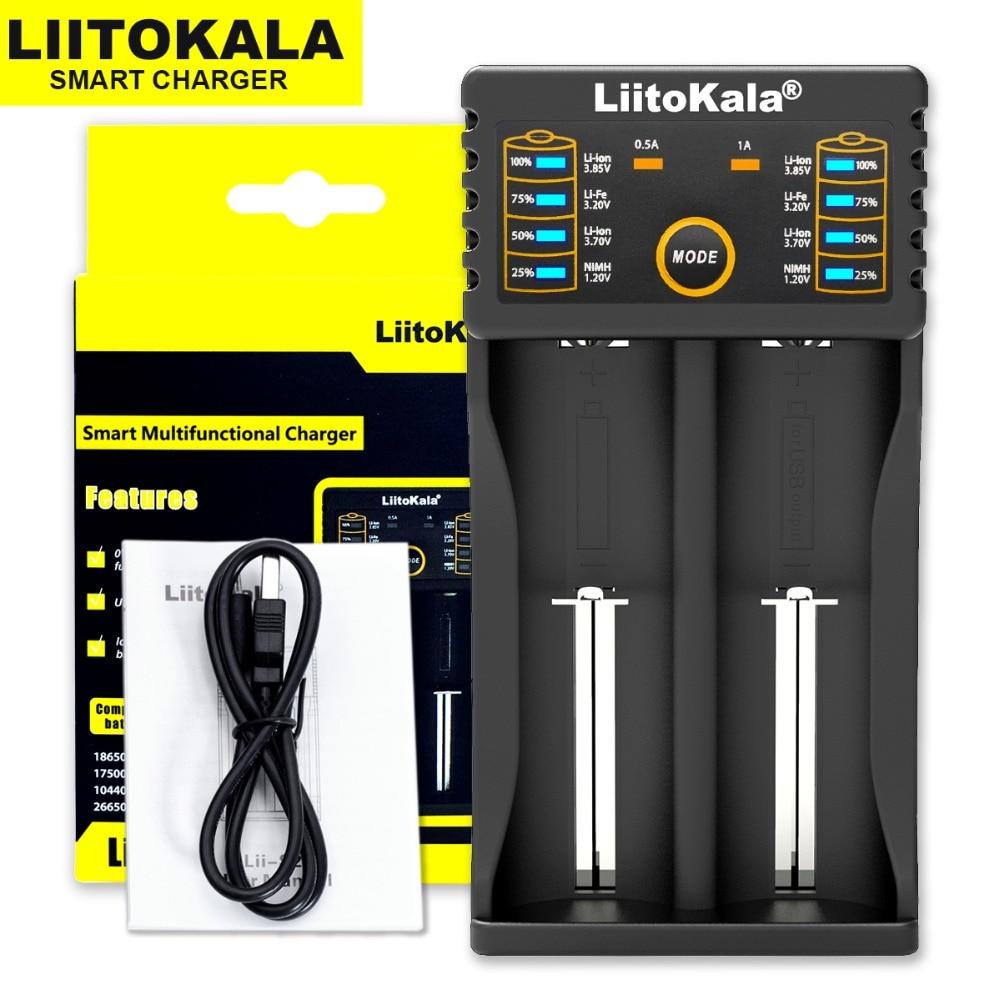 Liitokala Lii-202 battery charger 26650 21700 18650 18350 14500 AA AAA ...