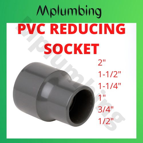 REDUCING SOCKET PVC PIPE FITTINGS REDUCER RS 1/2" 3/4" 1" 1-1/4" 1-1/2" 2" 15MM 20MM 25MM 32MM ...