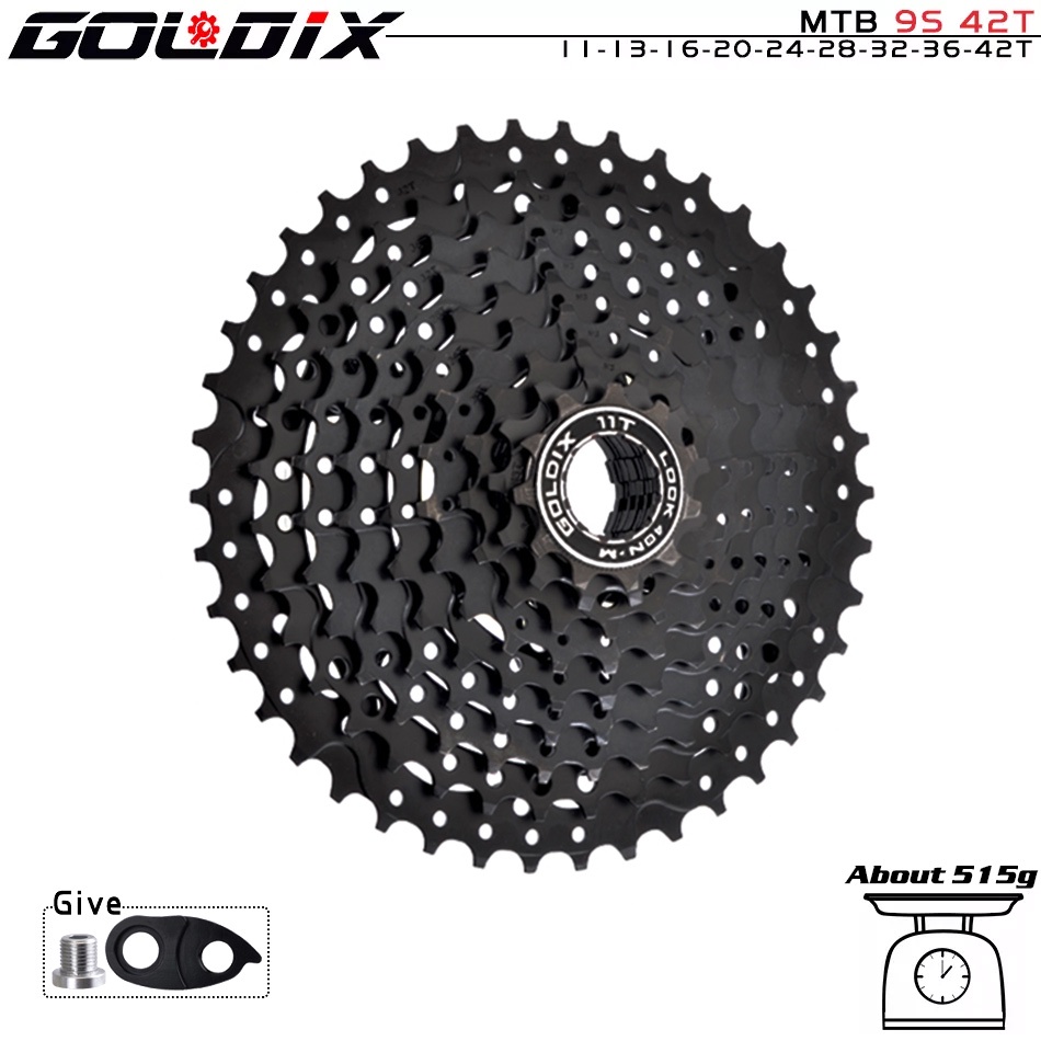 GOLDIX Black Cogs MTB Cassette 8 9 10 11 12 Speed 11-40/42/46/50/50T ...