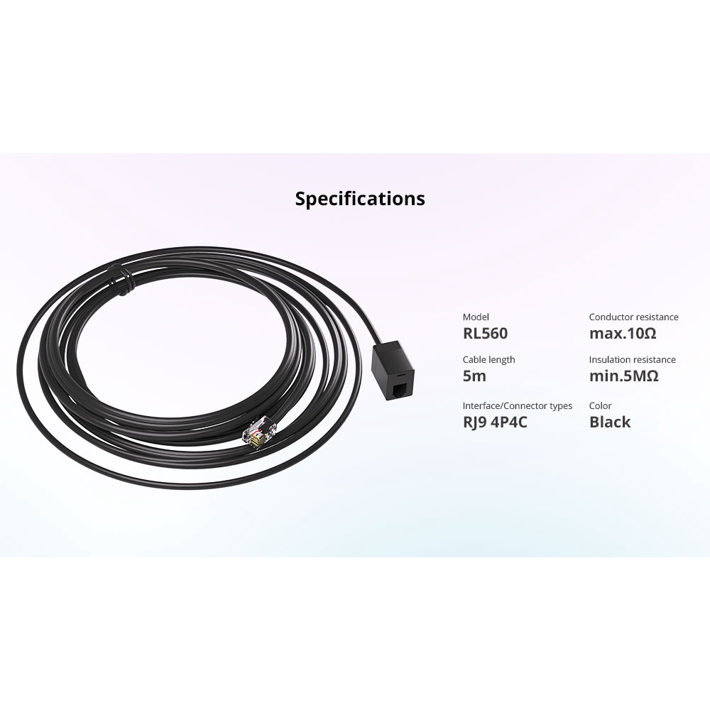 SONOFF RL560 5M Extension Cable with TH Elite Temperature WTS01/THS01 ...