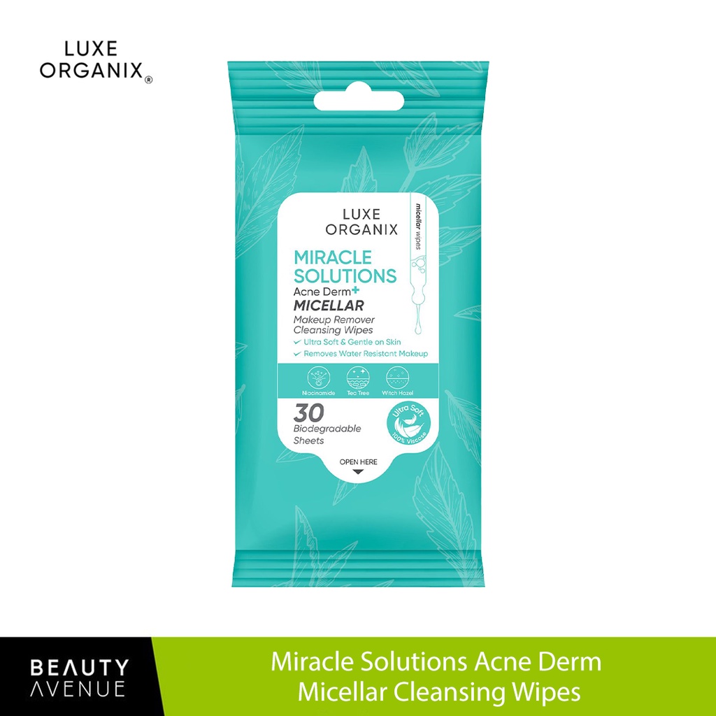 LUXE ORGANIX Miracle Solutions Acne Derm+Micellar Make Up Remover ...