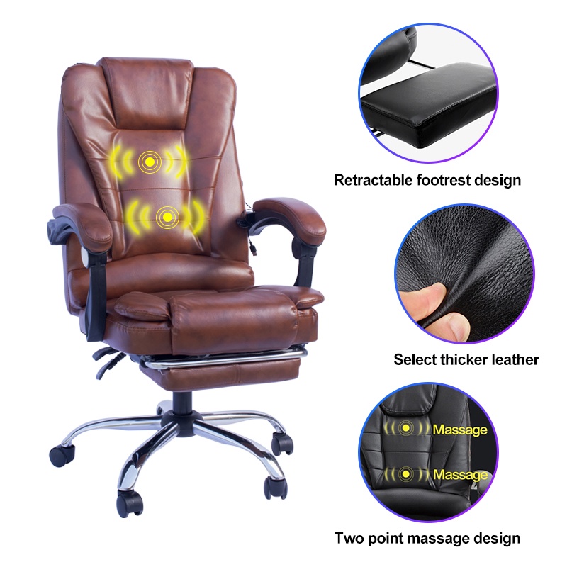 【COD】Leather Office Chair Boss Computer Chair Executive Office Chair ...