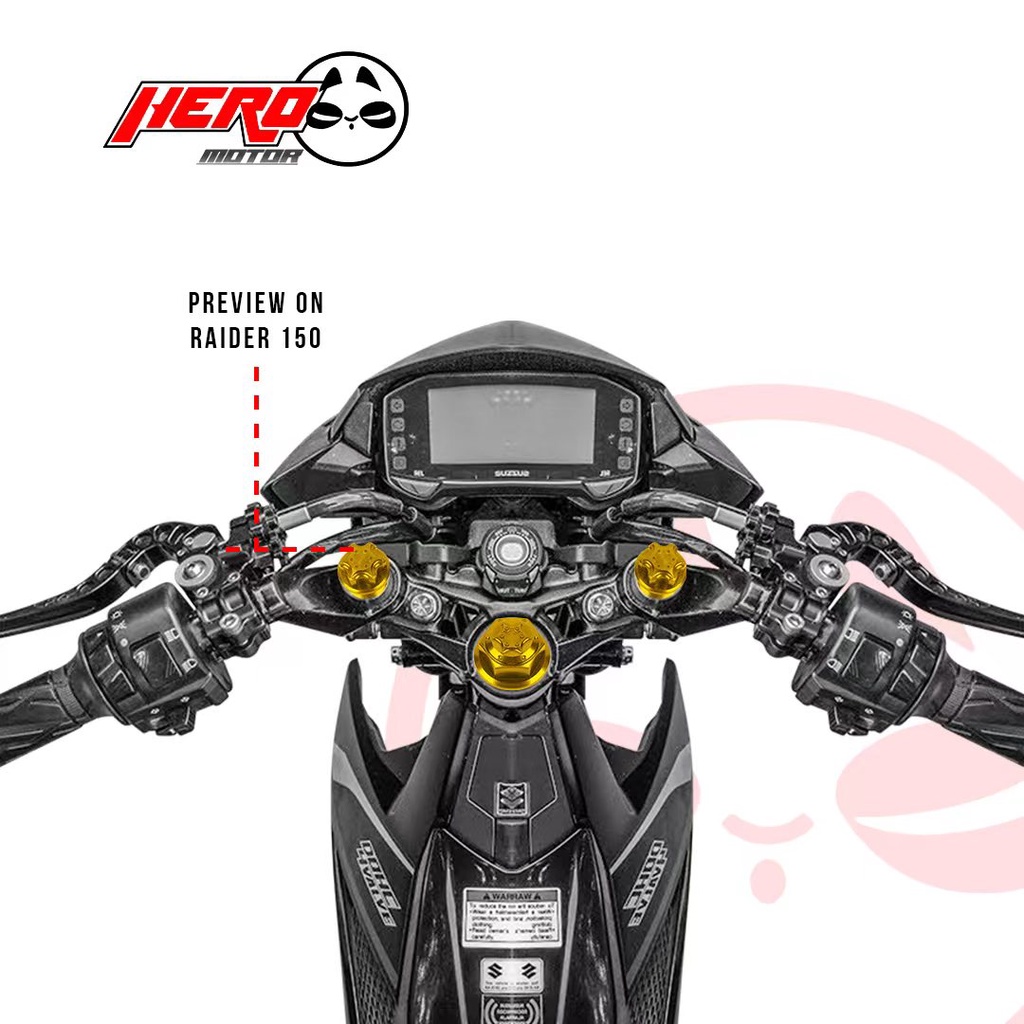 Raider 150 CARB Center Nut And Inner Tube Bolts Set Titanium CNC From ...