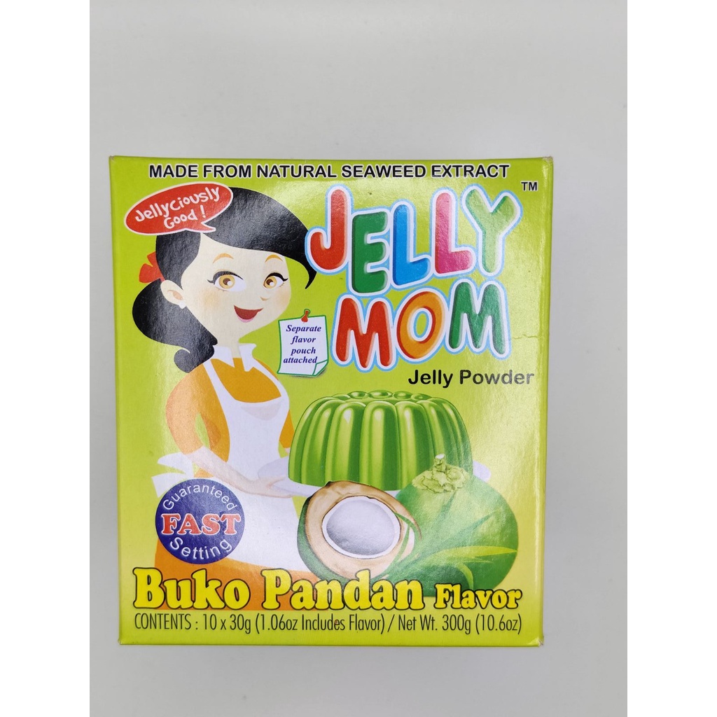 Original Jelly Mom Flavored Gulaman Powder BUKO PANDAN (1 box = 30g x 10 packs) | Shopee Philippines
