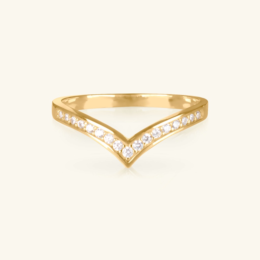 Foundry 14K Pavé Wishbone Ring Gold | Shopee Philippines