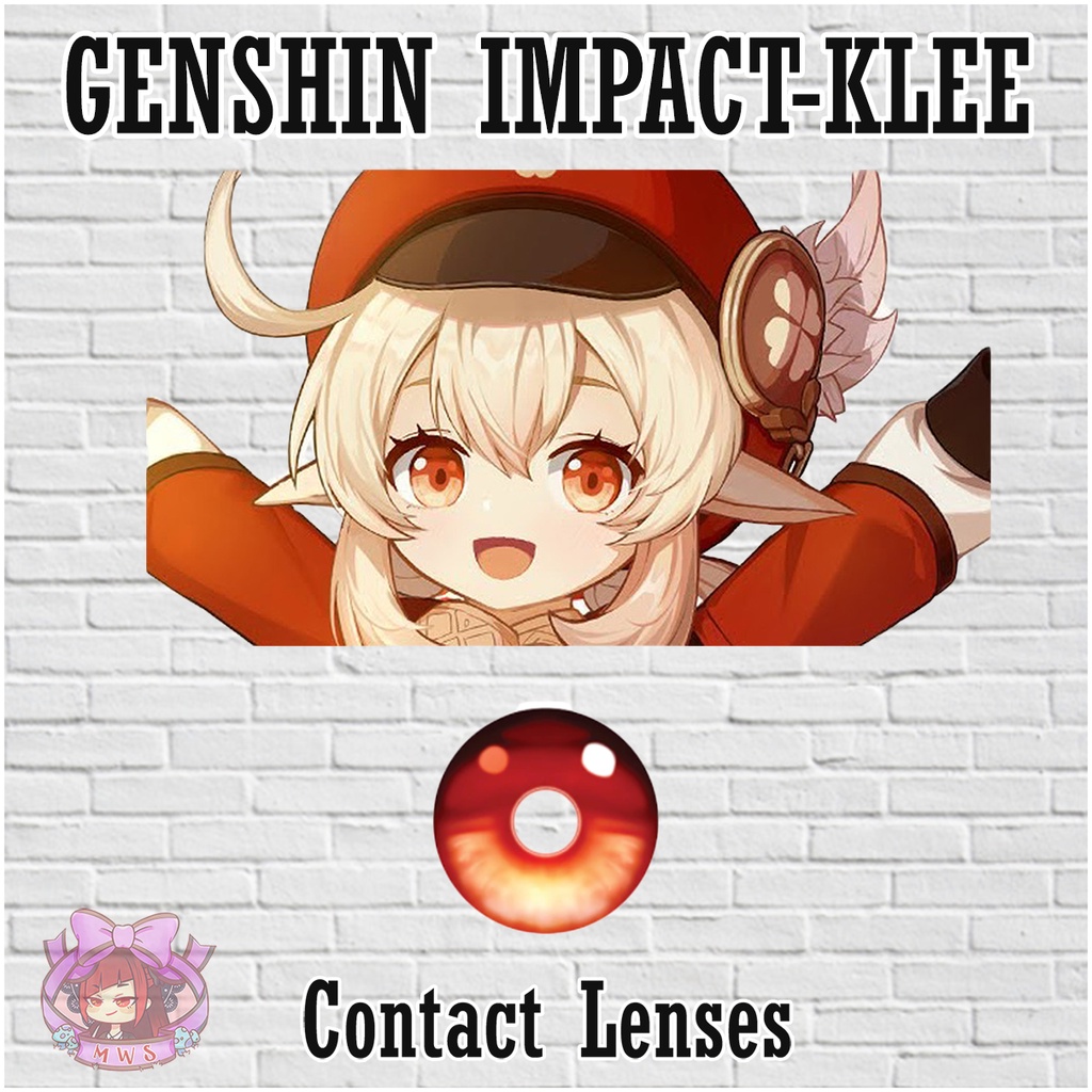 Genshin Impact Klee / Diluc Mondstadt Pyro Cutie Contact Lens with free ...