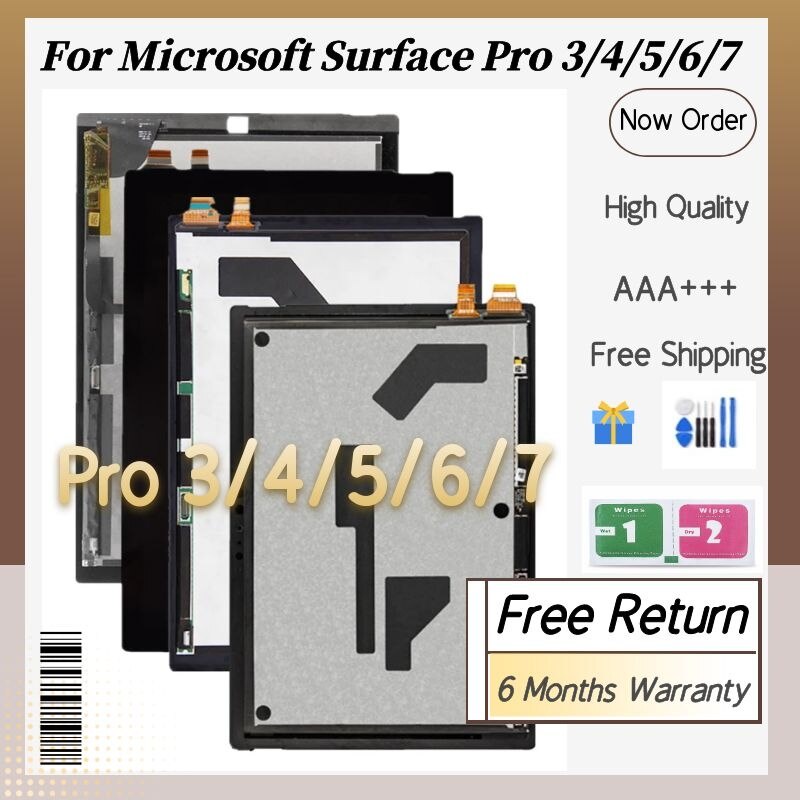 Original LCD For Microsoft Surface Pro 3 1631 Pro 4 1724 Pro 5 1796 Pro ...