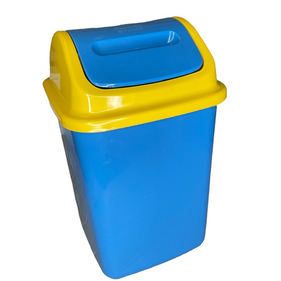 Kitchen Living Room Plastic TB400 Trash Can With Swing Top Lid Waste ...