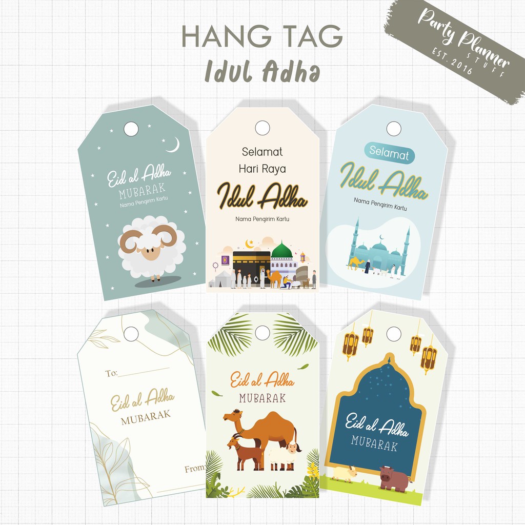 Eid al-Adha hangtags / Eid al-Adha souvenir labels / Eid al-Adha ...