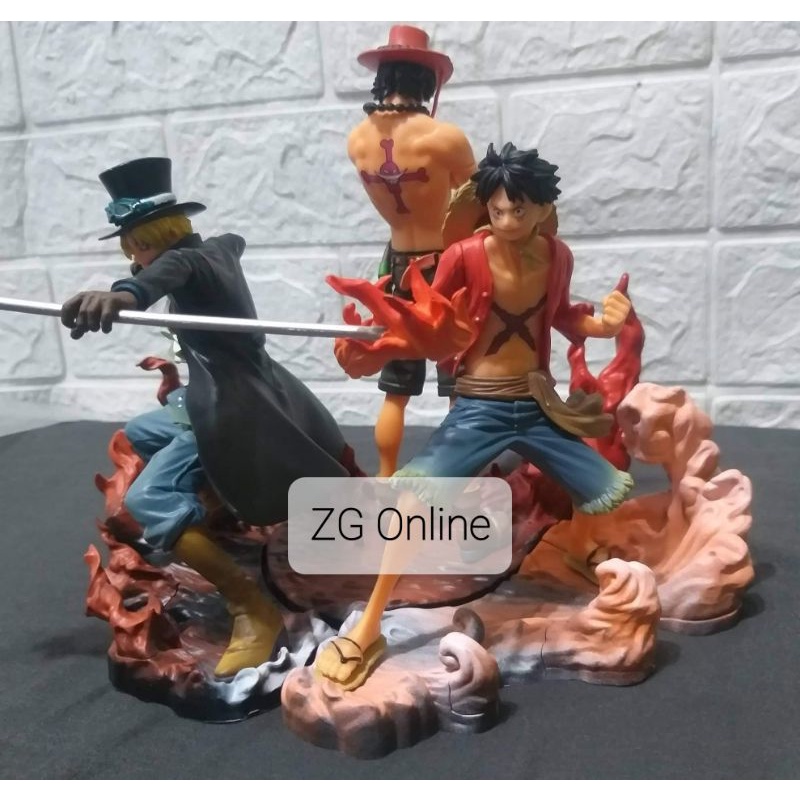 One Piece Brotherhood Anime Action Figure 3in1 Luffy Sabo Ace ...