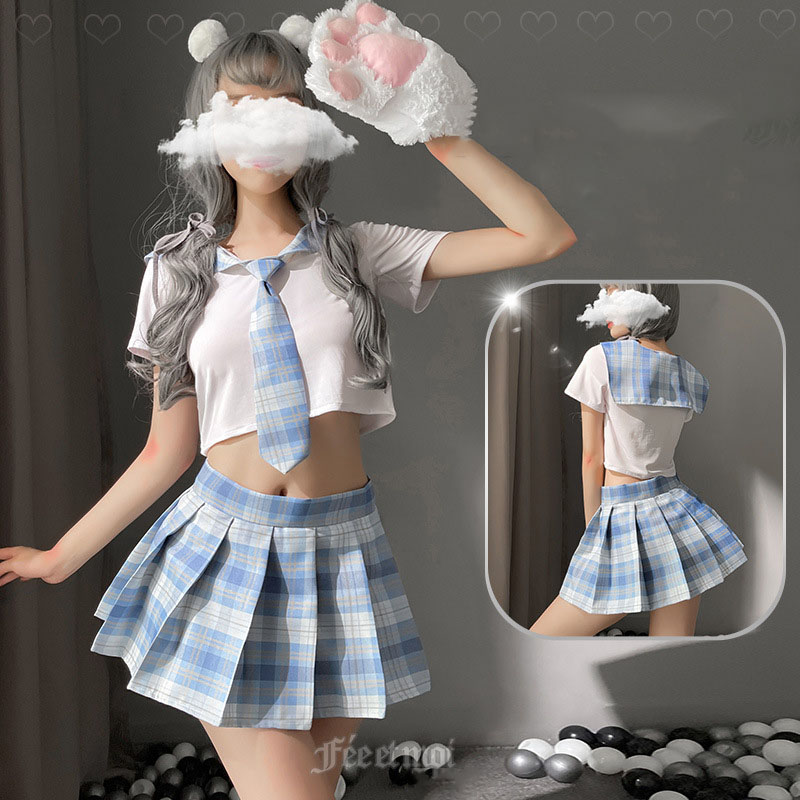 Sexy Lingerie JK Uniform Temptation Suit SM Cosplay Student Wear Two ...