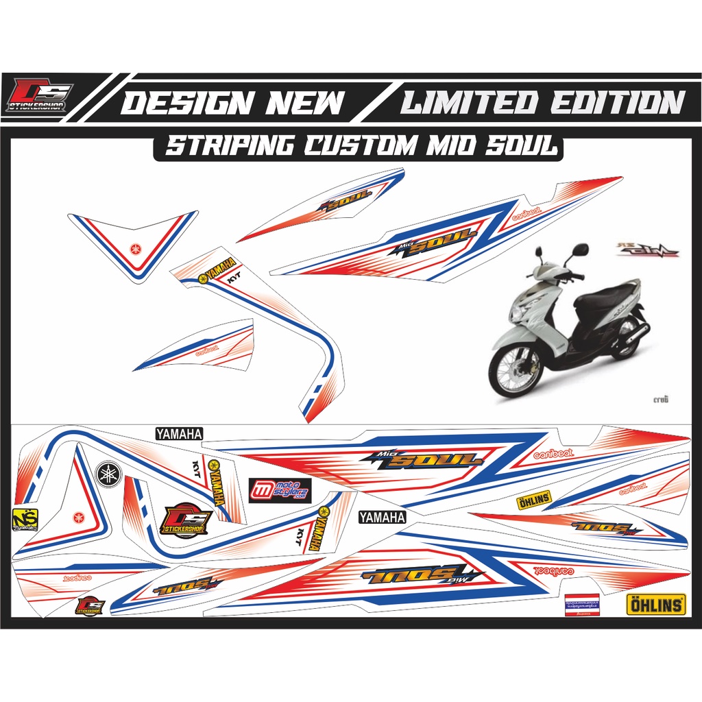 PUTIH Striping mio soul thailand/striping mio soul simple Variation ...