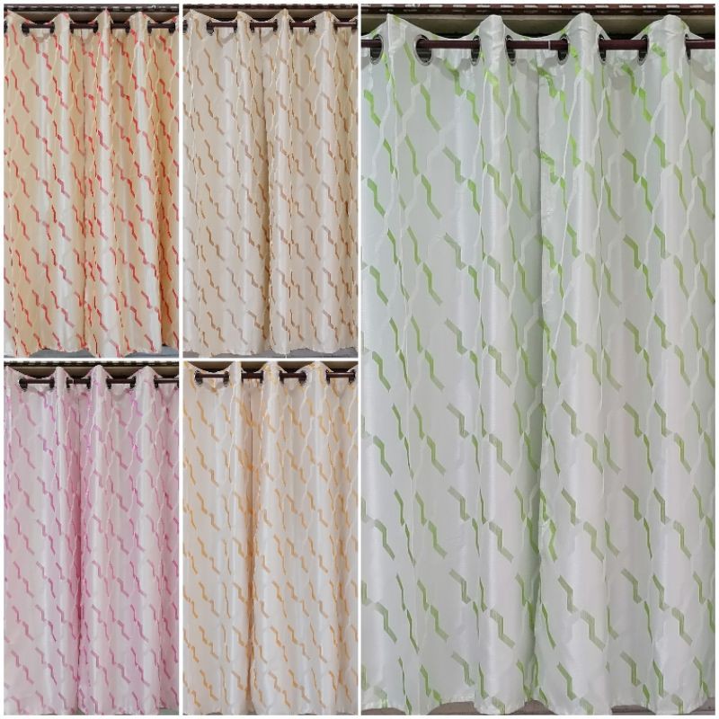 Elegant Brocade Half Curtain With Ring Good Quality Kurtina For Window ...
