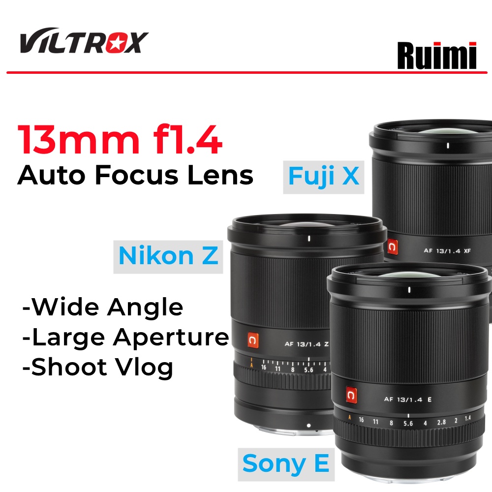 Viltrox 13mm F1.4 Auto Focus Wide-Angle Prime Large aperture APS-C Lens for Fuji X Mount Cameras ...