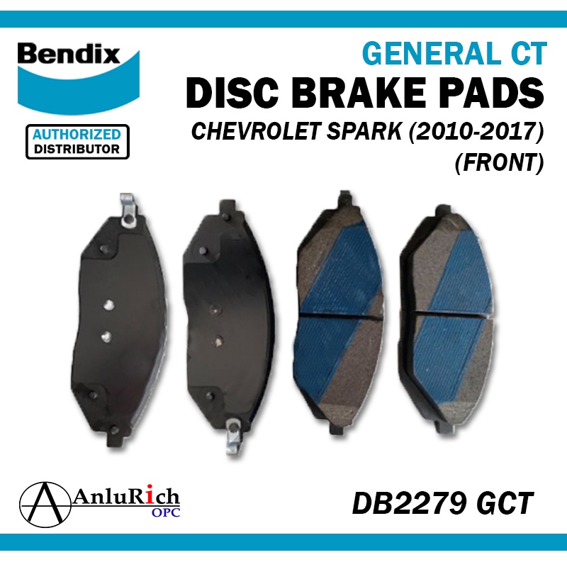 BENDIX FRONT BRAKE PAD SET for CHEVROLET SPARK (2010-2017) (DB2208 GCT ...