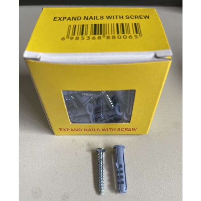 Expand nails with screw tox 50set per box 5mm 6mm 8mm 10mm 12mm ...