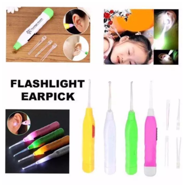 EY-01 Flashlight Earpick Ear Wax Cleaner Tool (Random Color) | Shopee ...