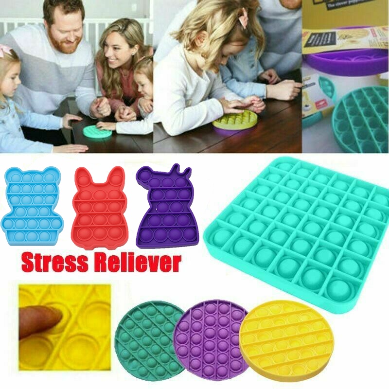 1pcs Random Color Push Pop It Fidget Toy Bubble Sensory Stress Relief ...
