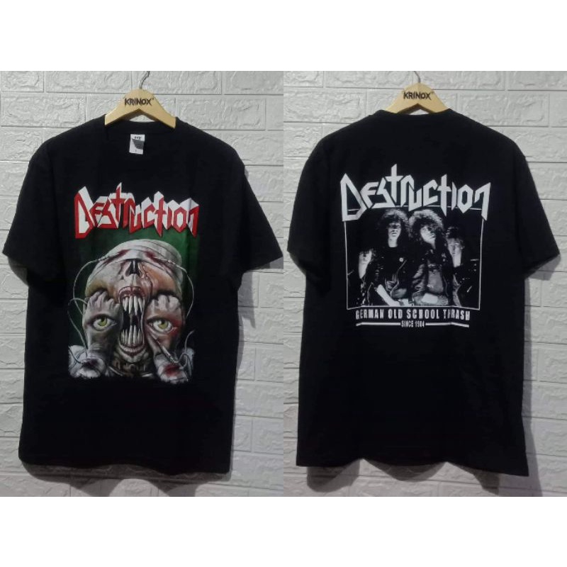 T-shirt band DESTRUCTION builtup premium | Shopee Philippines