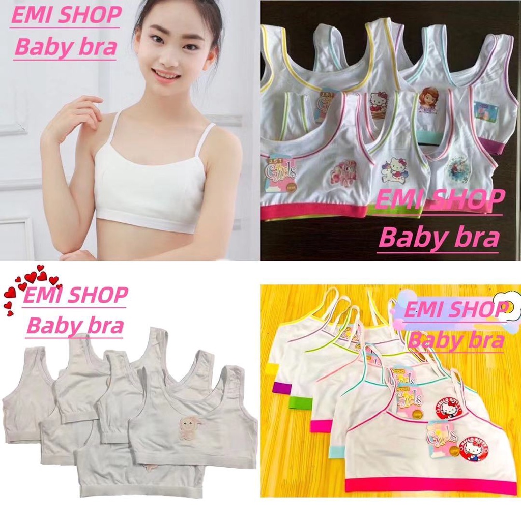 baby bra kids girl bra Cotton underwear 8-12 years old 3PCS | Shopee ...