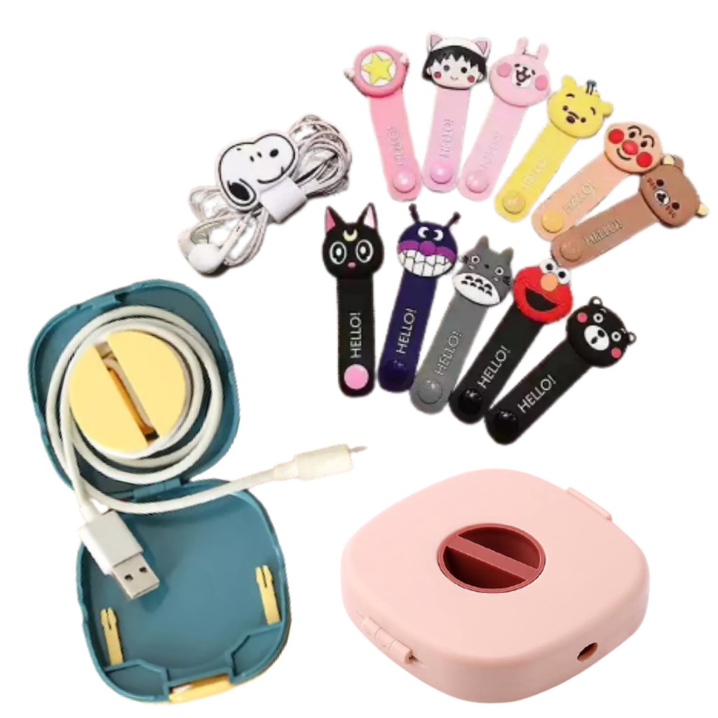 MnKC Earphone and Mini Portable Rotatable Cable Wire Organizer Storage ...