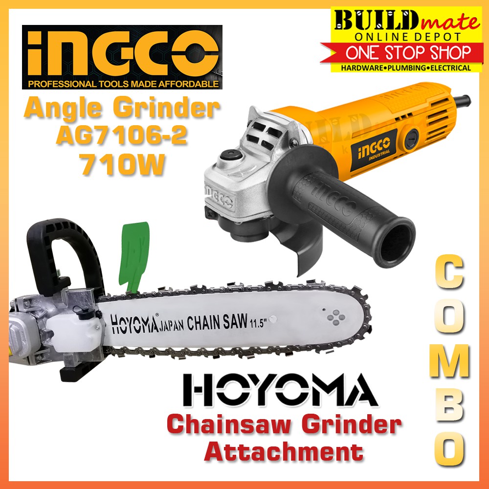 BUILDMATE Ingco [COMBO] Angle Grinder 710W AG710382 w/ HOYOMA 11.5 ...