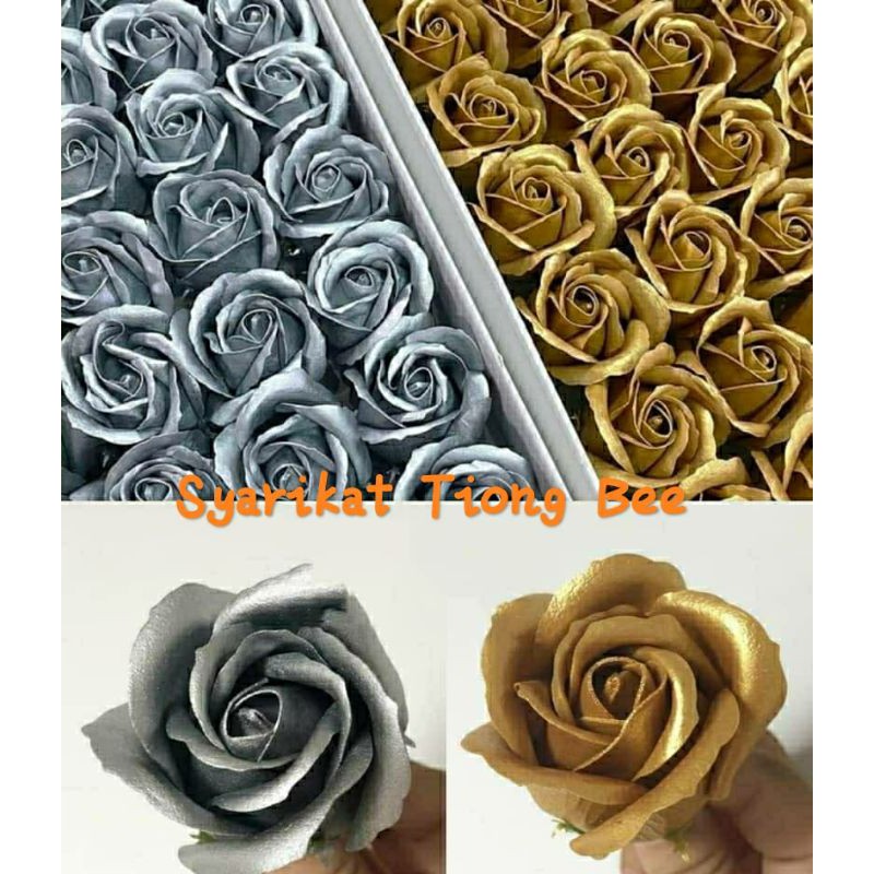 premium quality SOAP FLOWER/BUNGA SABUN /bunga sabun gold silver/ bunga ...