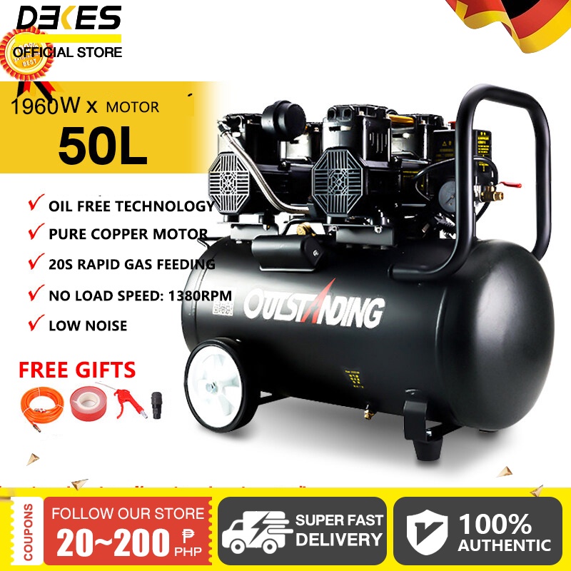 Heavy Duty Air Compressor Portable Compressor 220V 50 Liters 100% Pure ...