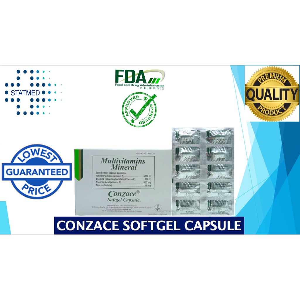 Conzace Clusivol Plus Multivitamins Minerals Capsule Tablet [40s, 100s ...
