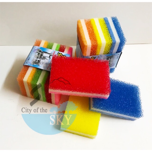 1pcs Multi-purpose neon kitchen sponge scrubber scouring sponge ...