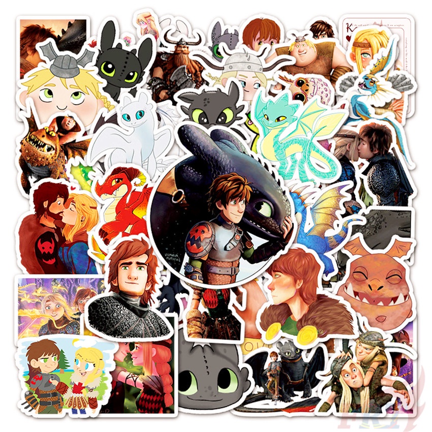 How to Train Your Dragon - Cartoon Movie HicCup Stickers 50Pcs/Set DIY ...