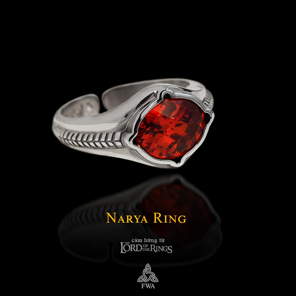 Fwa Narya Ring Men's Silver Ring - Lord of the Rings | Shopee Philippines