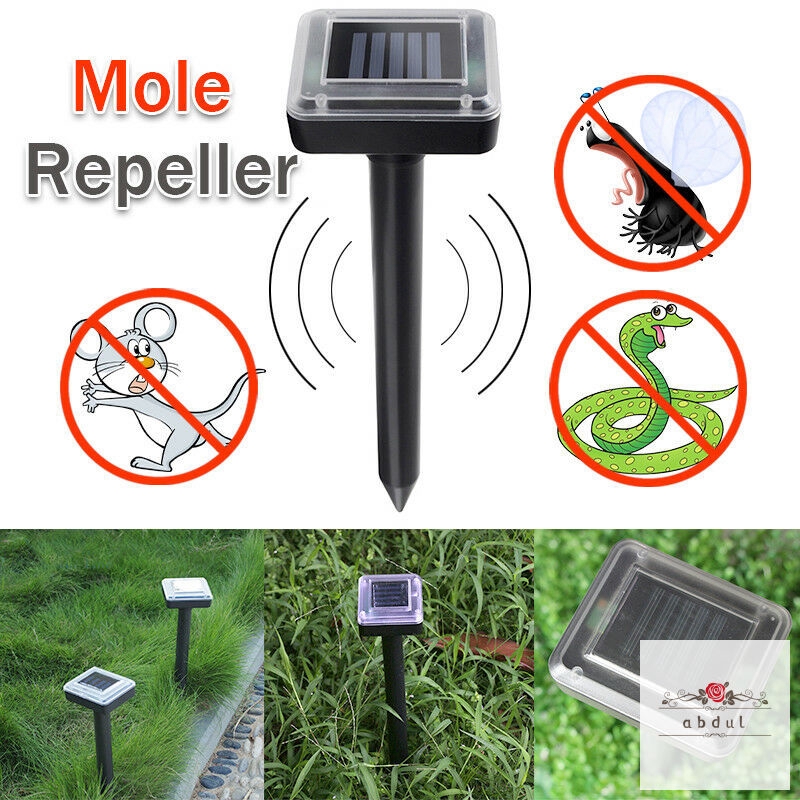 Solar Mouse Expeller Round Ultrasonic Eco-friendly Pest Mole Rat Snake ...