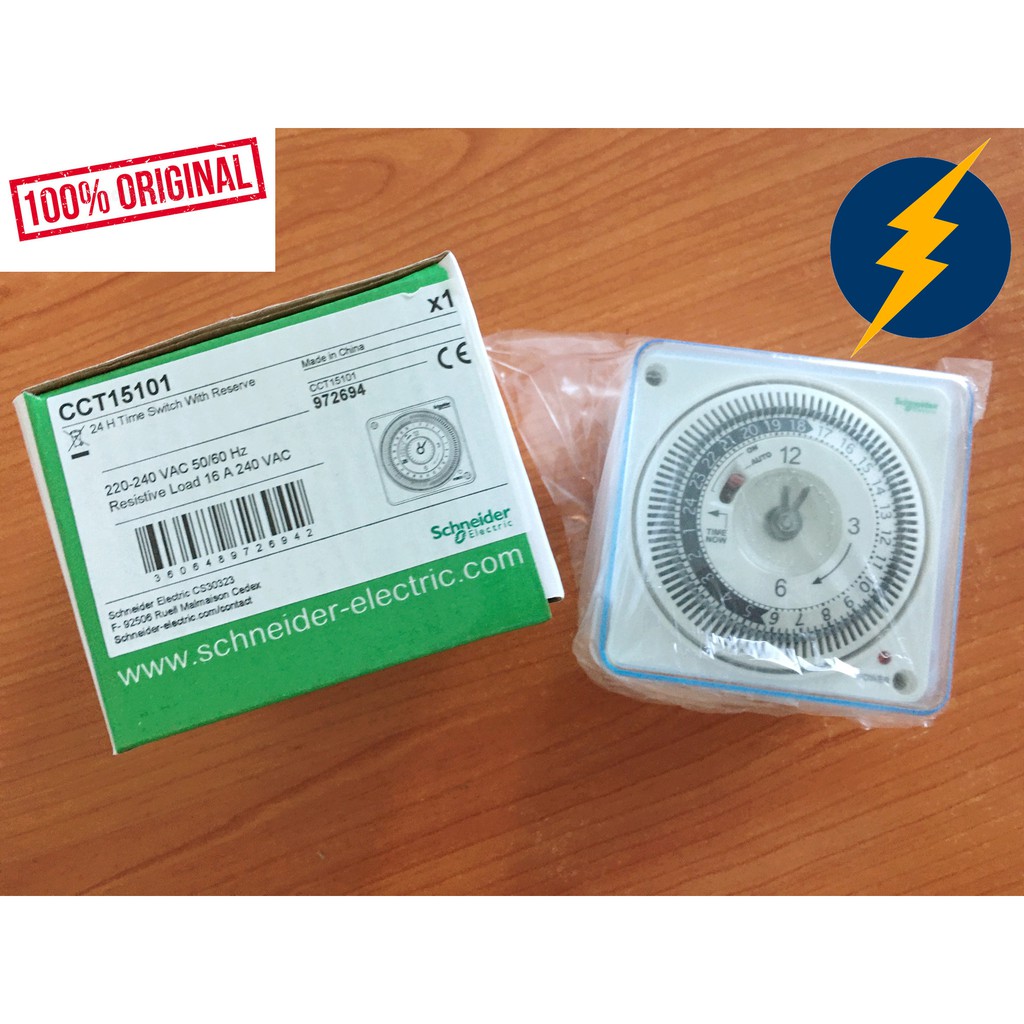 Schneider Timer CCT15101 Surface/DIN Mount 24 H Time Switch With ...