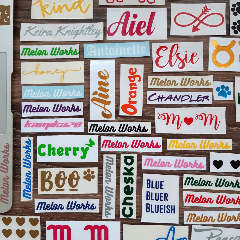 Custom NAME & LABEL Personalized Decal Vinyl Cute Logo Gift Design ...