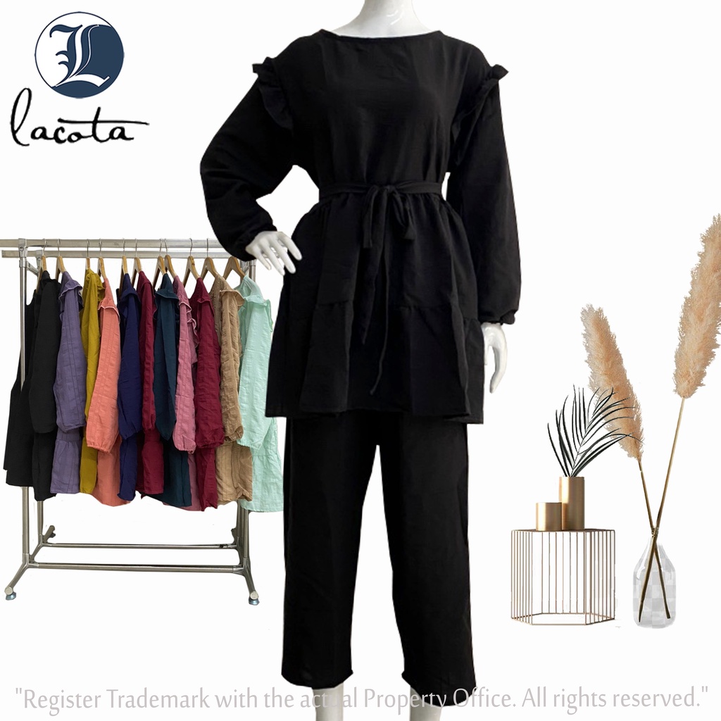 LACOTA New Arrival Terno Muslim Wear For Women With Ruffle Bubble ...