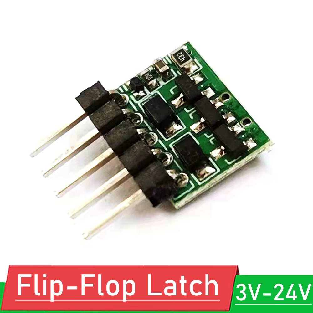 3V-24V Flip-Flop Latch Switch Module Bistable single button Dual output ...
