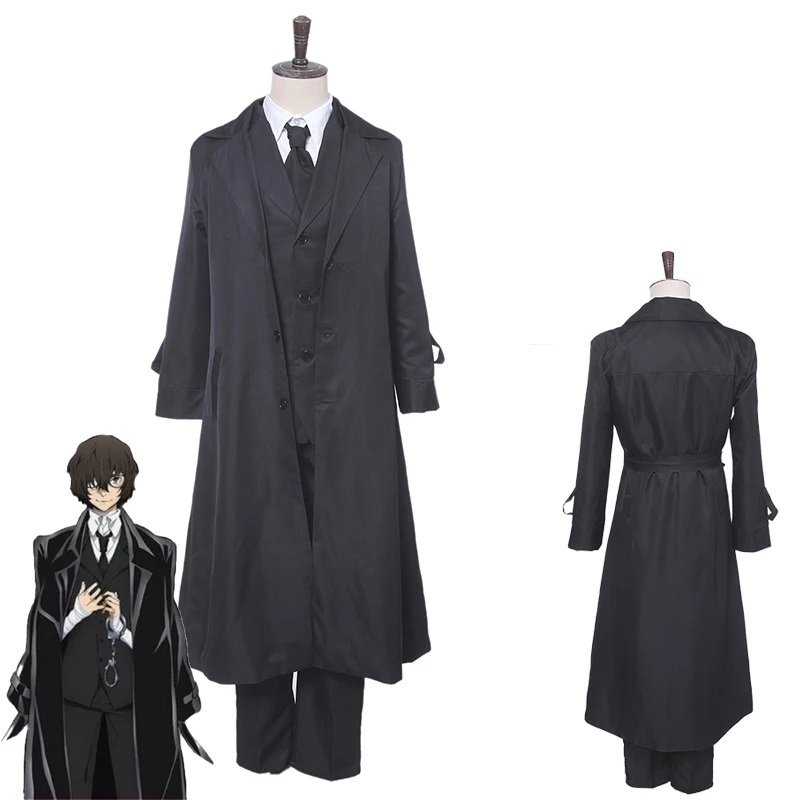 Anime Bungo Stray Dogs Osamu Dazai Cosplay Suit Jacket Coat Men ...