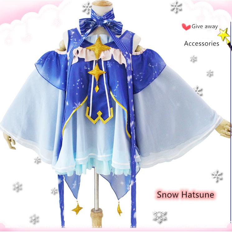 【In stock】snow miku snow hatsune hatsune miku cosplay star and snow ...