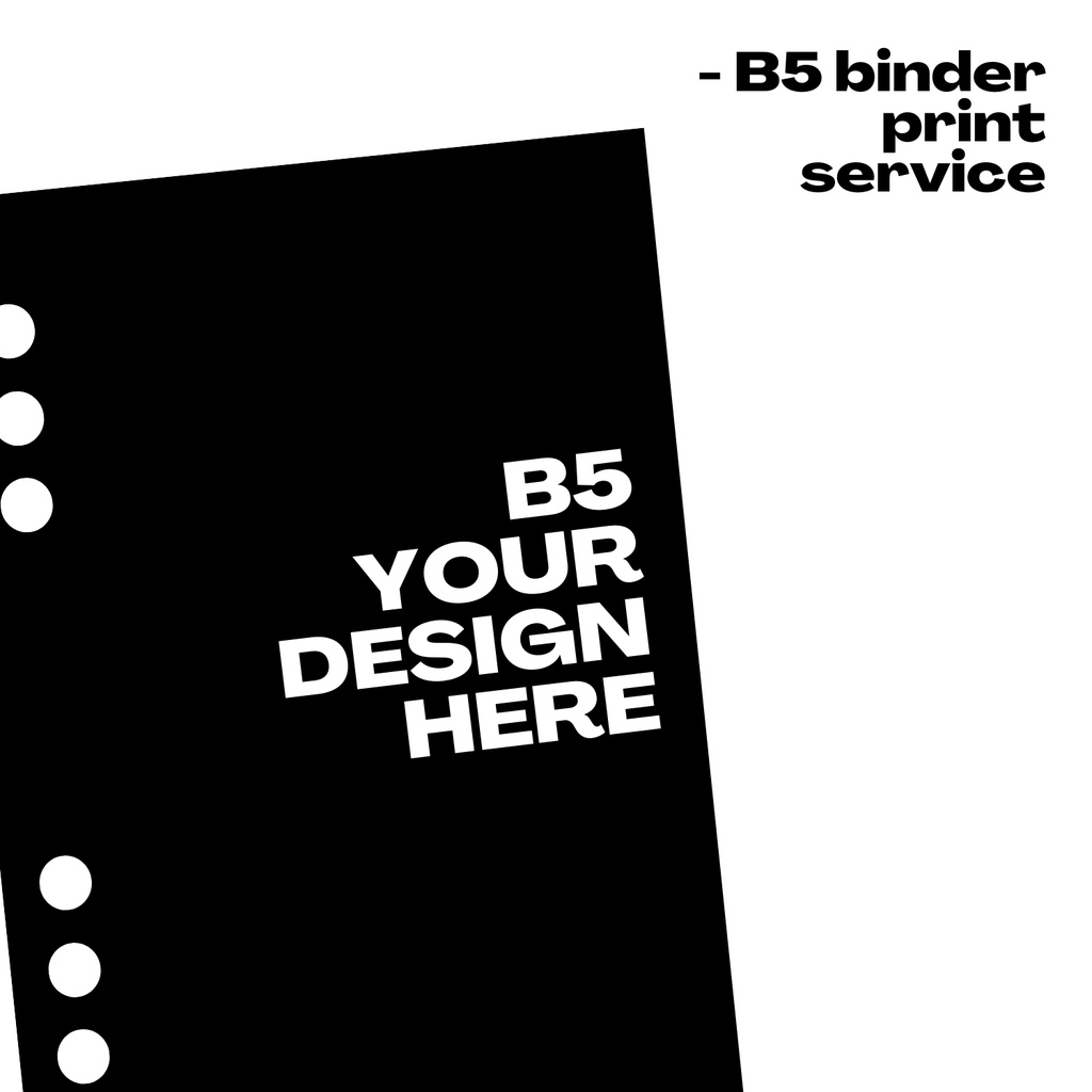 [B5] PRINTING SERVICE for photocard binder, school binder, collbook ...