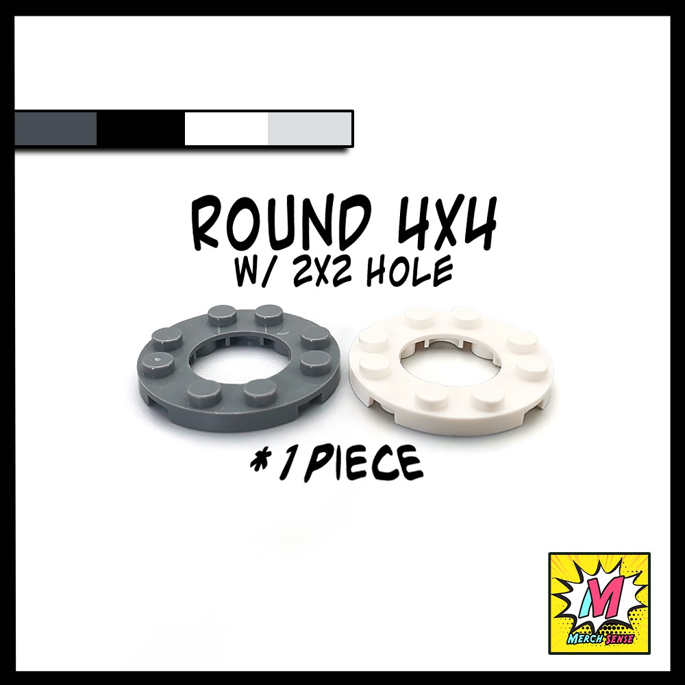 Round 4x4 with 2x2 Hole Brick Building Toy Parts 11833 | Shopee Philippines