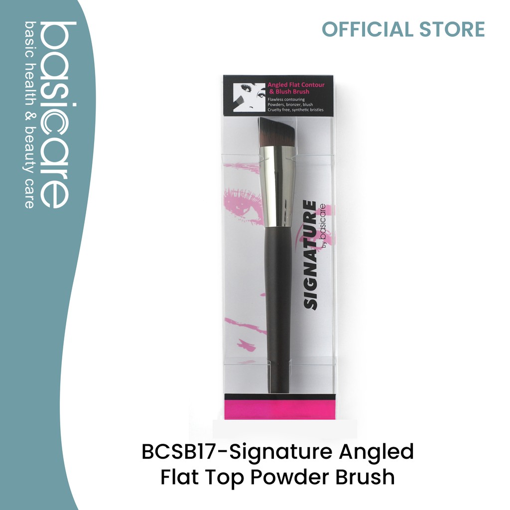 Basicare Signature Angled Flat Top Powder Brush BCSB17 | Shopee Philippines