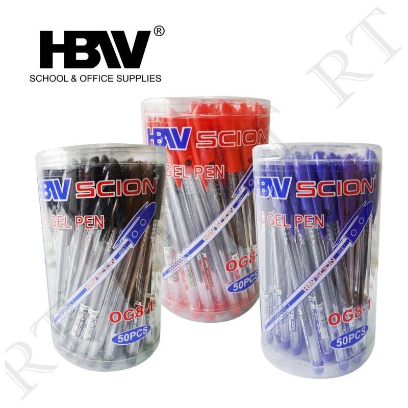 HBW SCION Oil Gel pen OG-8 ballpen 50pcs | Shopee Philippines