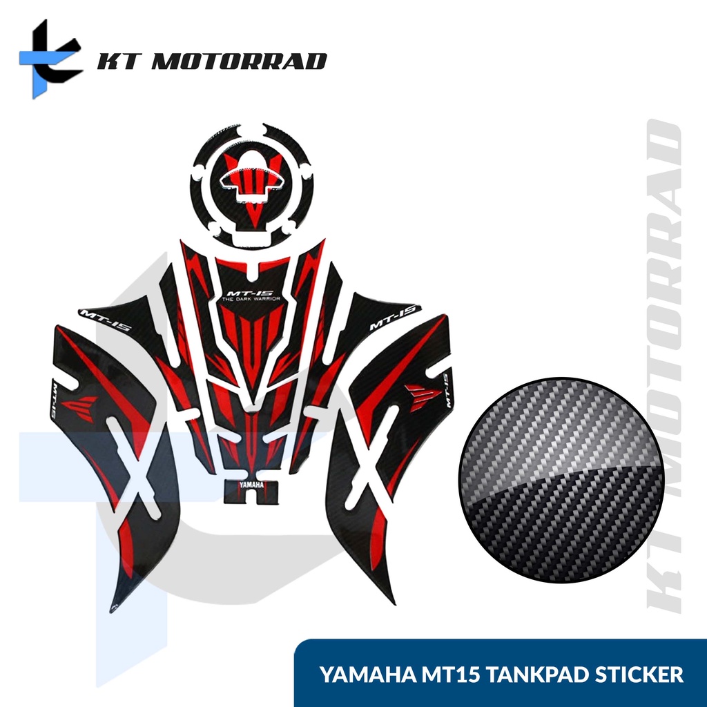KT Yamaha MT-15 Carbon Fiber Gas Tank Sticker Cover Motorcycle Pad ...