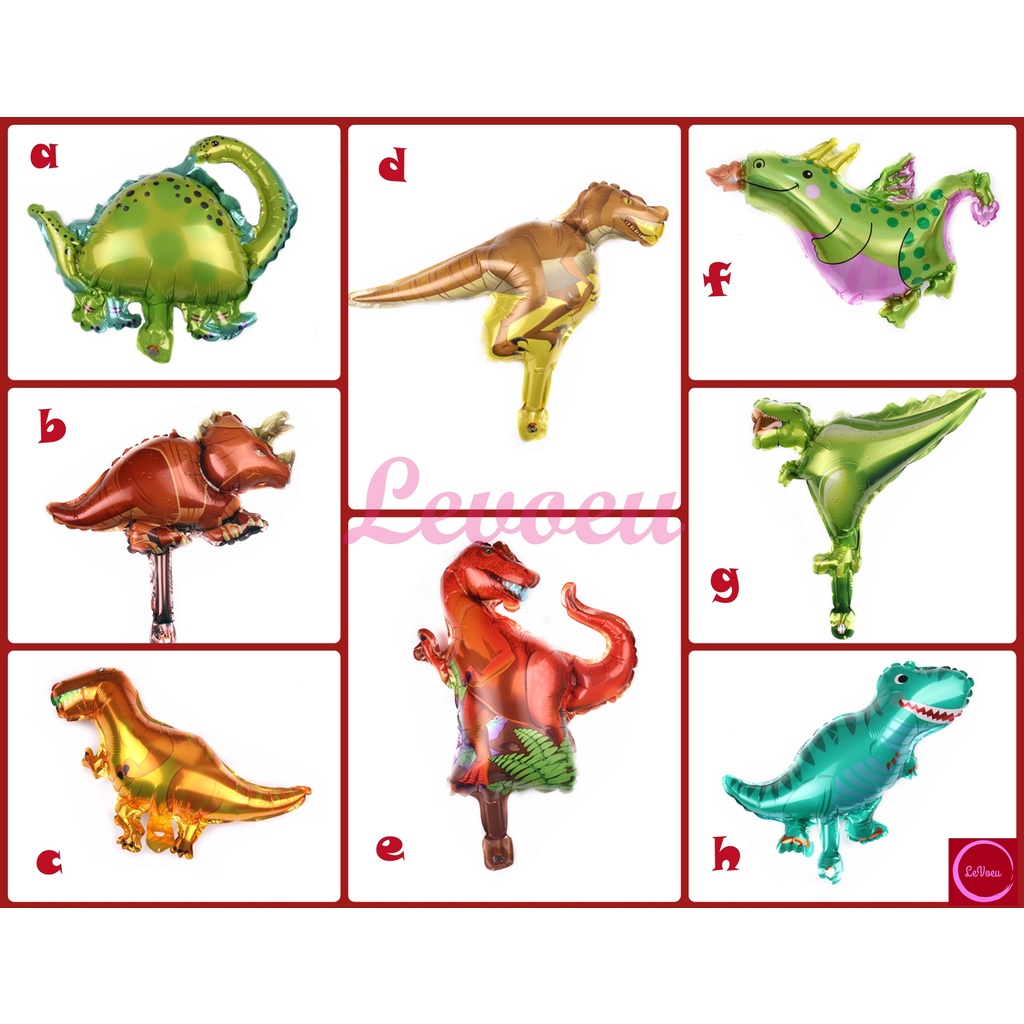 Foil Balloon Dinosaurs T-rex Triceptor Dragon velociraptor birthday ...