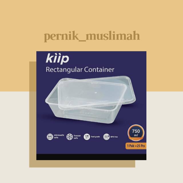 Plastic Box Kiip 750 ml 25 Pcs / Pack | Shopee Philippines