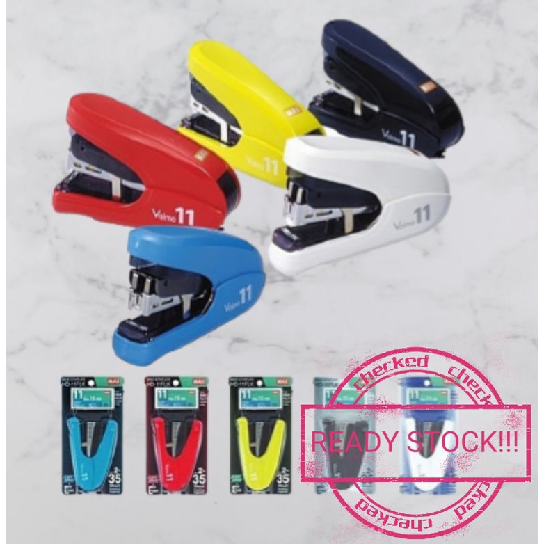 MAX Stapler Vaimo 11 HD-11FLK Flat-Clinch Stapler FREE No.11-1M ...